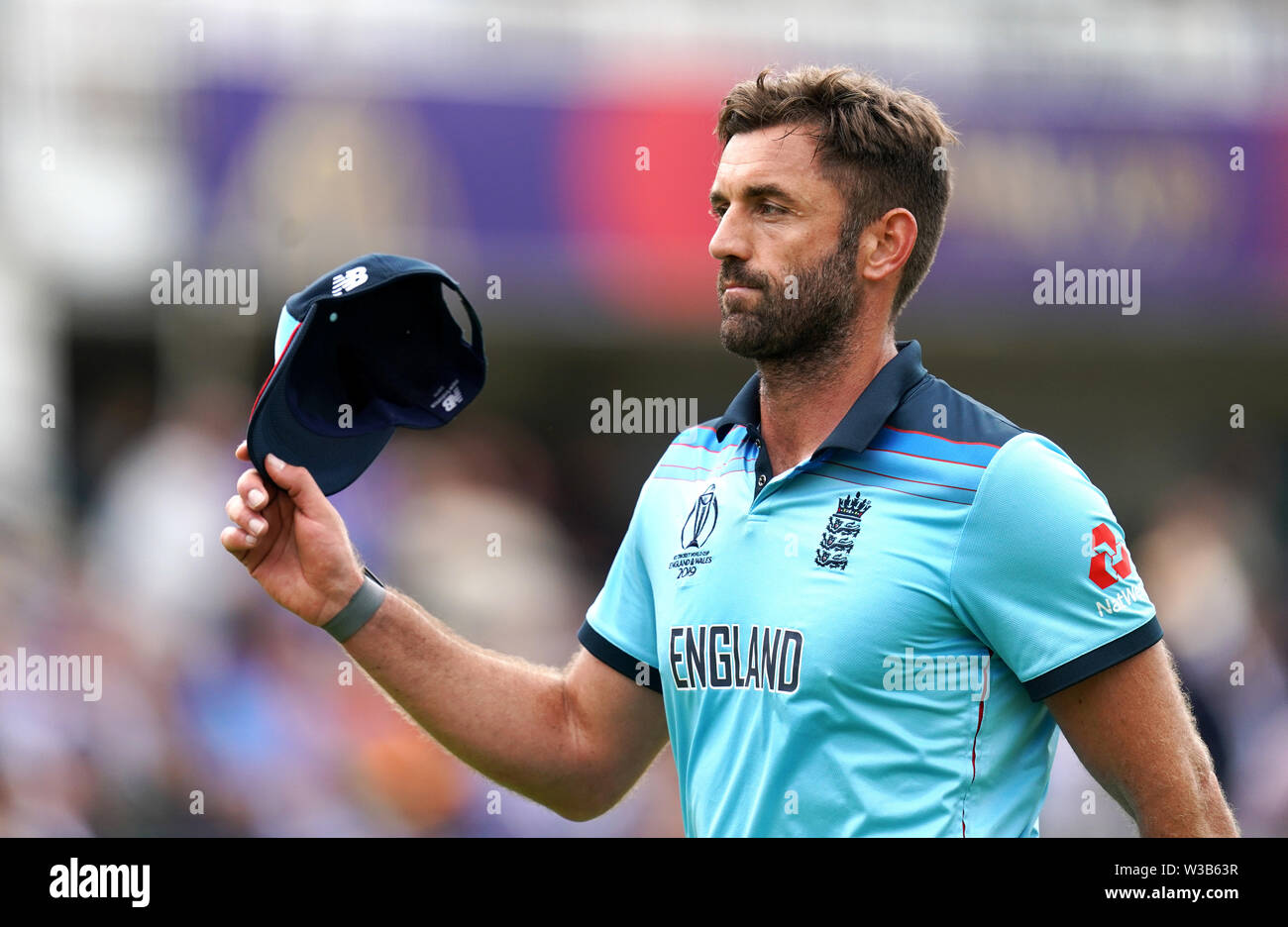 England's Liam Plunkett acknowledges the crowd during the ICC World Cup ...