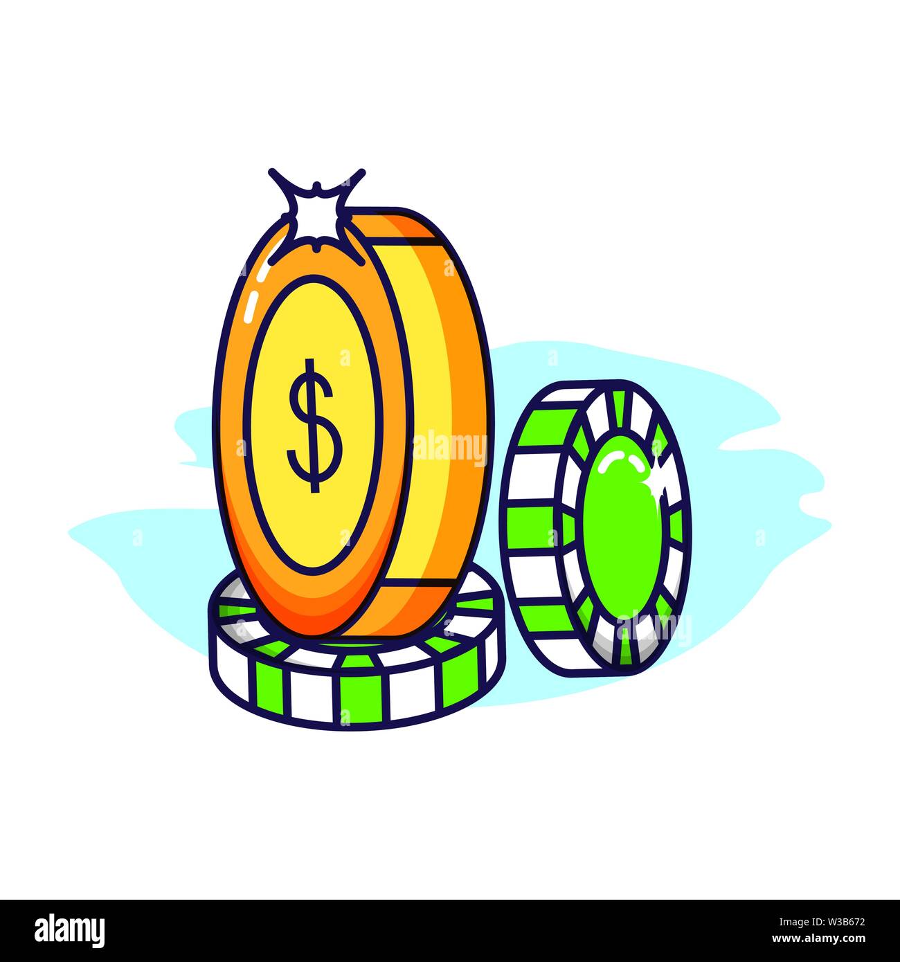Coin slot games Stock Vector Images - Alamy