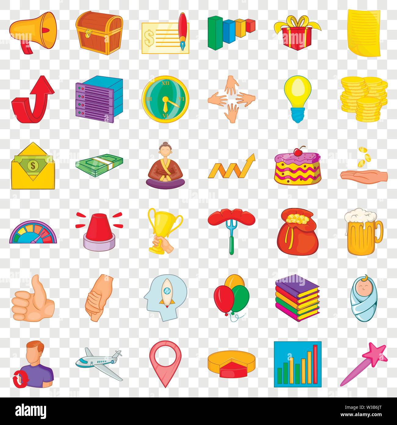 Growth icons set, cartoon style Stock Vector Image & Art - Alamy