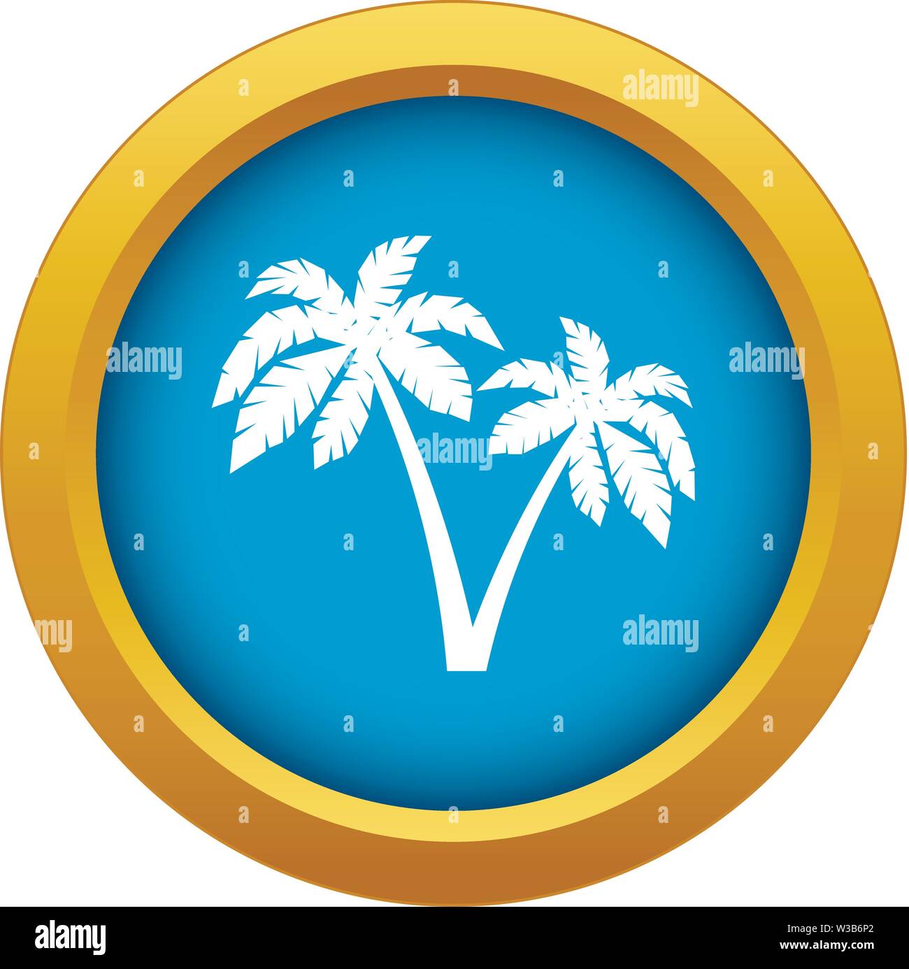Two palms icon blue vector isolated Stock Vector Image & Art - Alamy