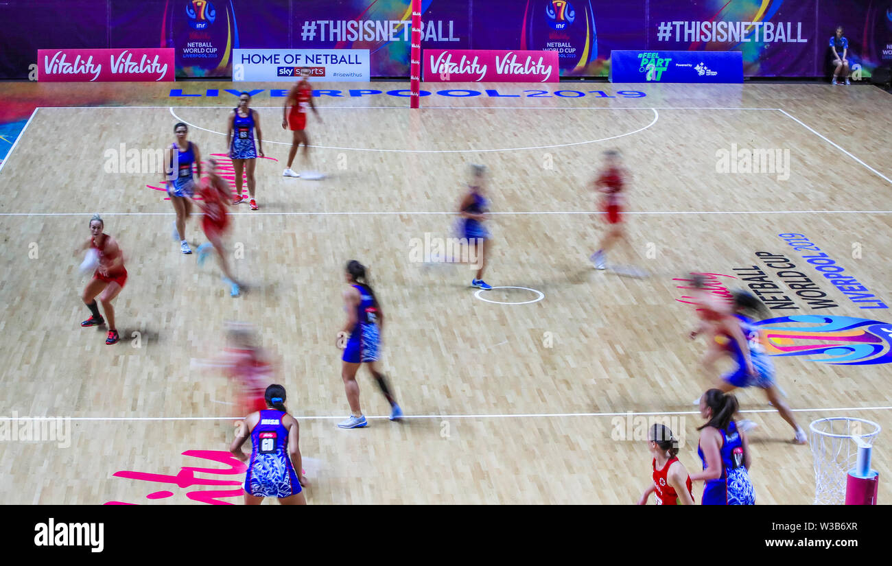 England and Soma compete during the Netball World Cup match at the M&S ...