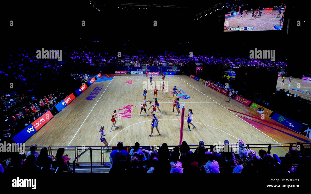 England and Soma compete during the Netball World Cup match at the M&S ...