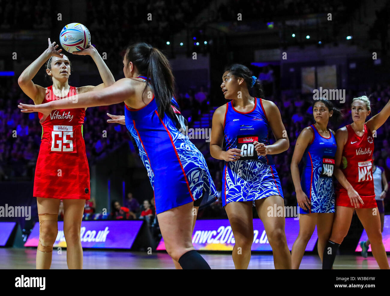 England's Joanne Harten during the Netball World Cup match at the M&S ...
