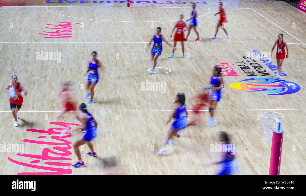 England and Soma compete during the Netball World Cup match at the M&S ...
