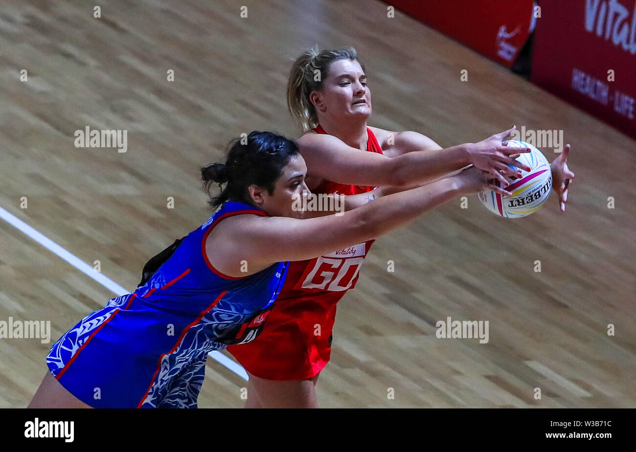 England's Francesca Williams during the Netball World Cup match at the ...