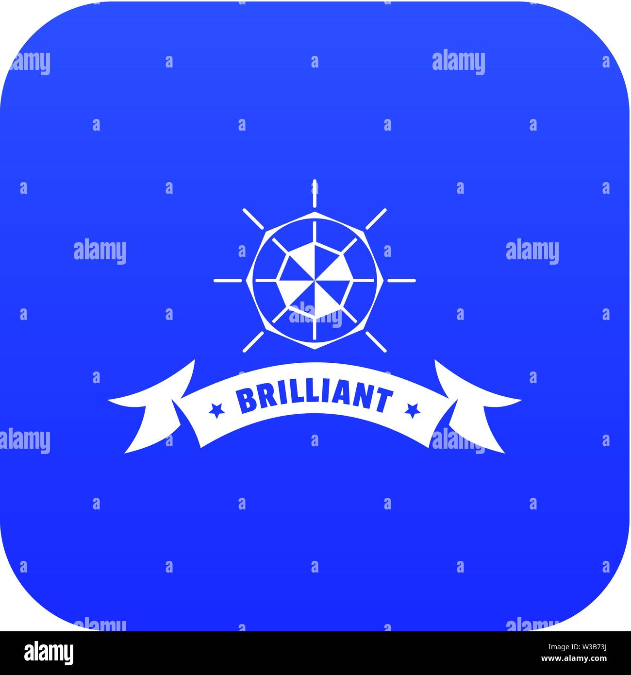 Brilliant icon blue vector Stock Vector Image & Art - Alamy