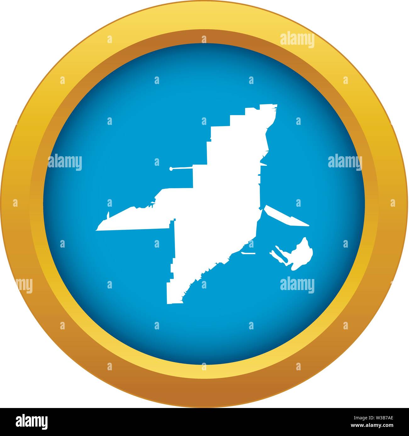 Florida map icon blue vector isolated Stock Vector Image & Art - Alamy
