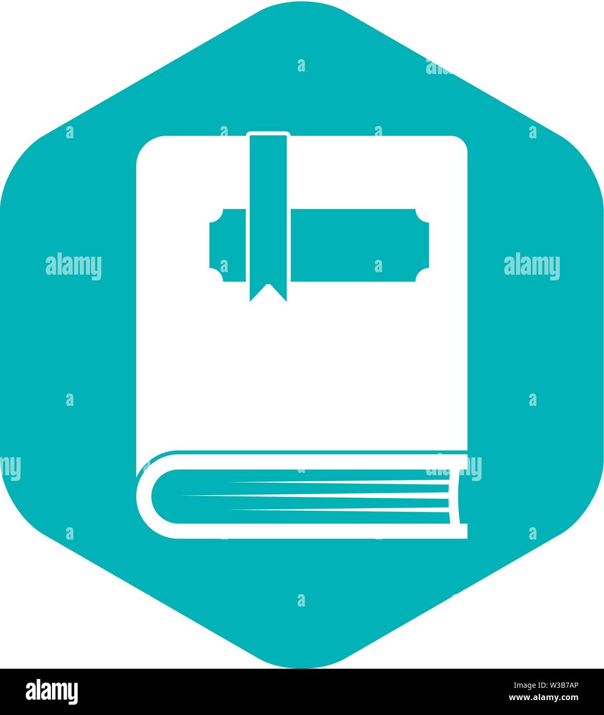 Thick book with bookmark icon, simple style Stock Vector Image & Art ...