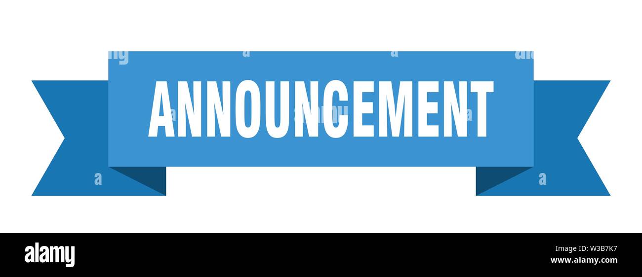 announcement ribbon. announcement isolated sign. announcement banner ...