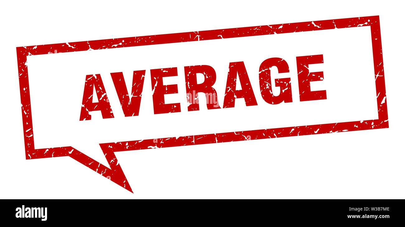 average sign. average square speech bubble. average Stock Vector Image ...