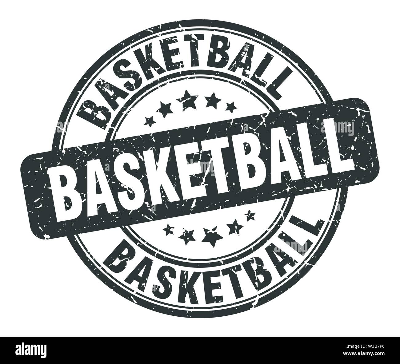 basketball stamp. basketball round grunge sign. basketball Stock Vector ...