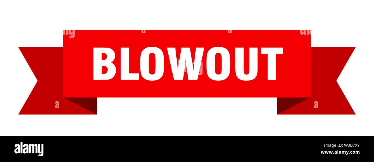 Blowout red ribbon label hi-res stock photography and images - Alamy