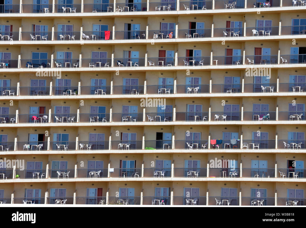 Hotel balconies pattern - background Stock Photo - Alamy