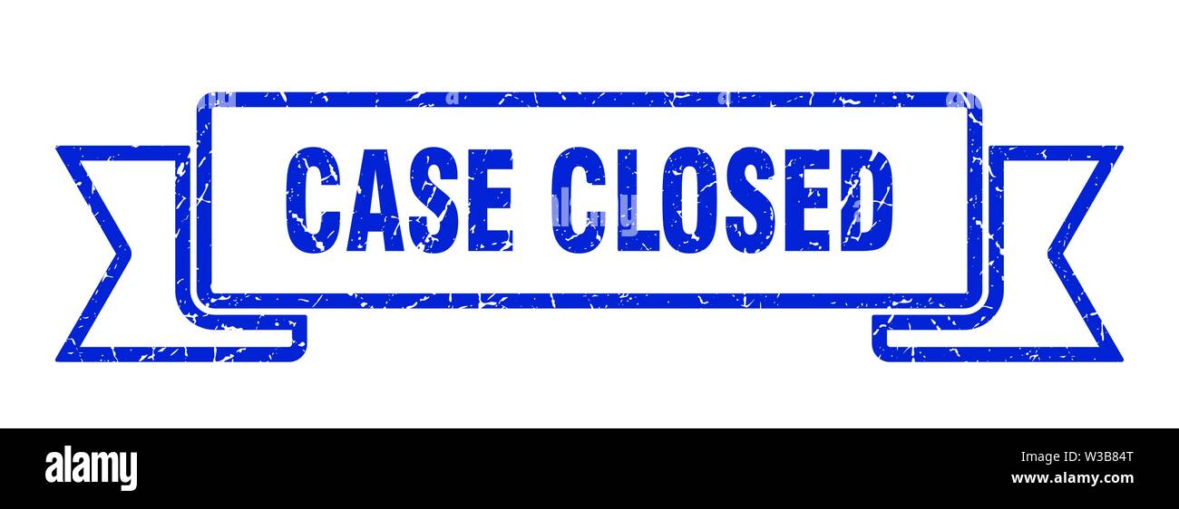 case closed grunge ribbon. case closed sign. case closed banner Stock ...