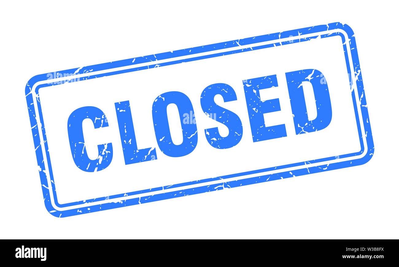 closed stamp. closed square grunge sign. closed Stock Vector Image ...
