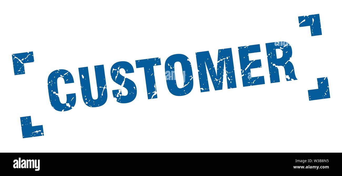 customer stamp. customer square grunge sign. customer Stock Vector ...