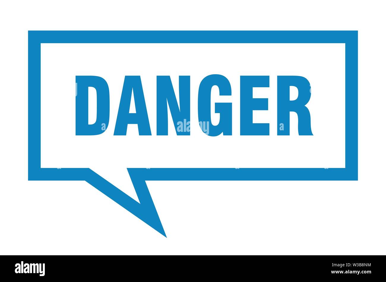 danger sign. danger square speech bubble. danger Stock Vector Image ...