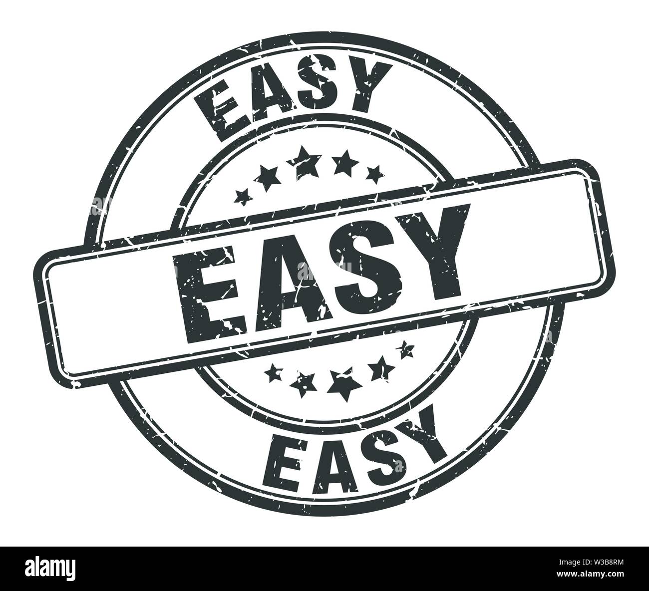 easy stamp. easy round grunge sign. easy Stock Vector Image & Art - Alamy