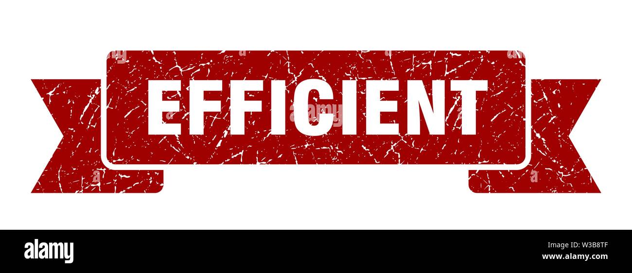 efficient grunge ribbon. efficient sign. efficient banner Stock Vector ...