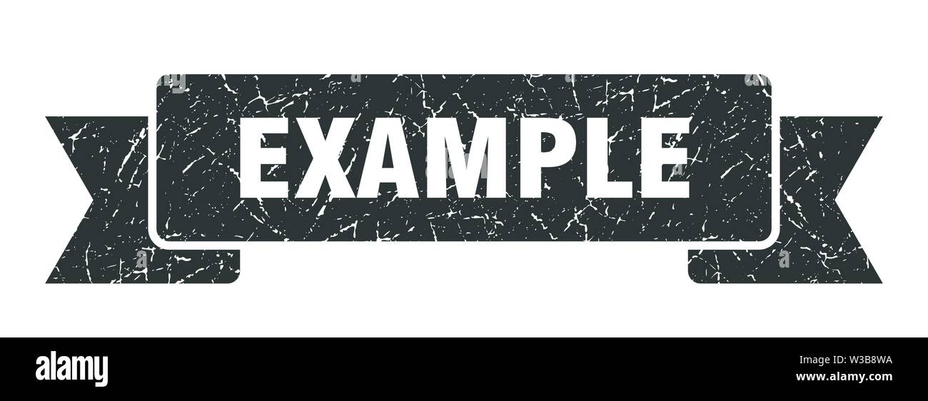 example grunge ribbon. example sign. example banner Stock Vector Image ...