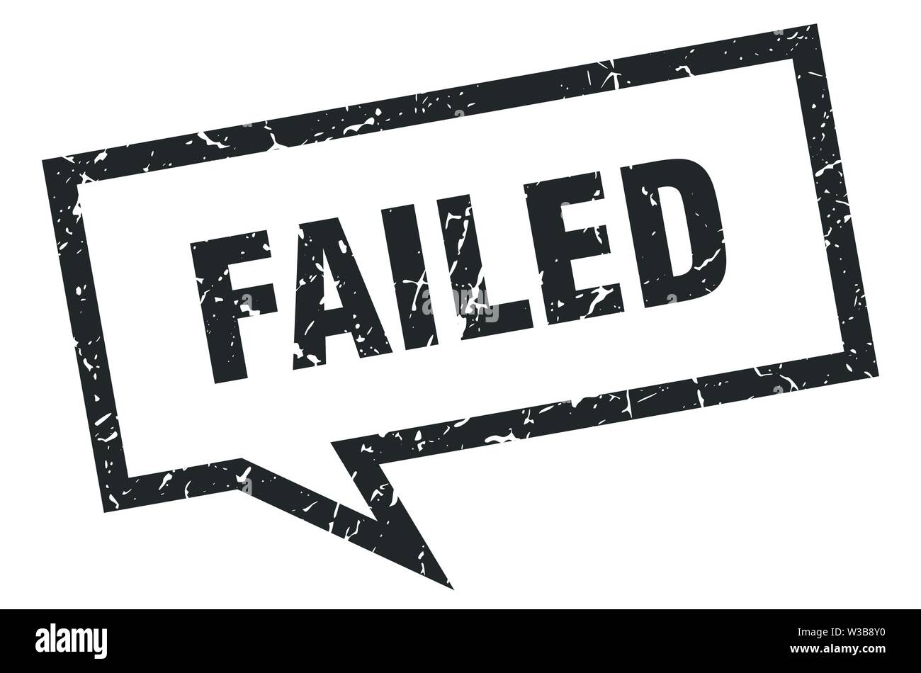 failed sign. failed square speech bubble. failed Stock Vector Image ...
