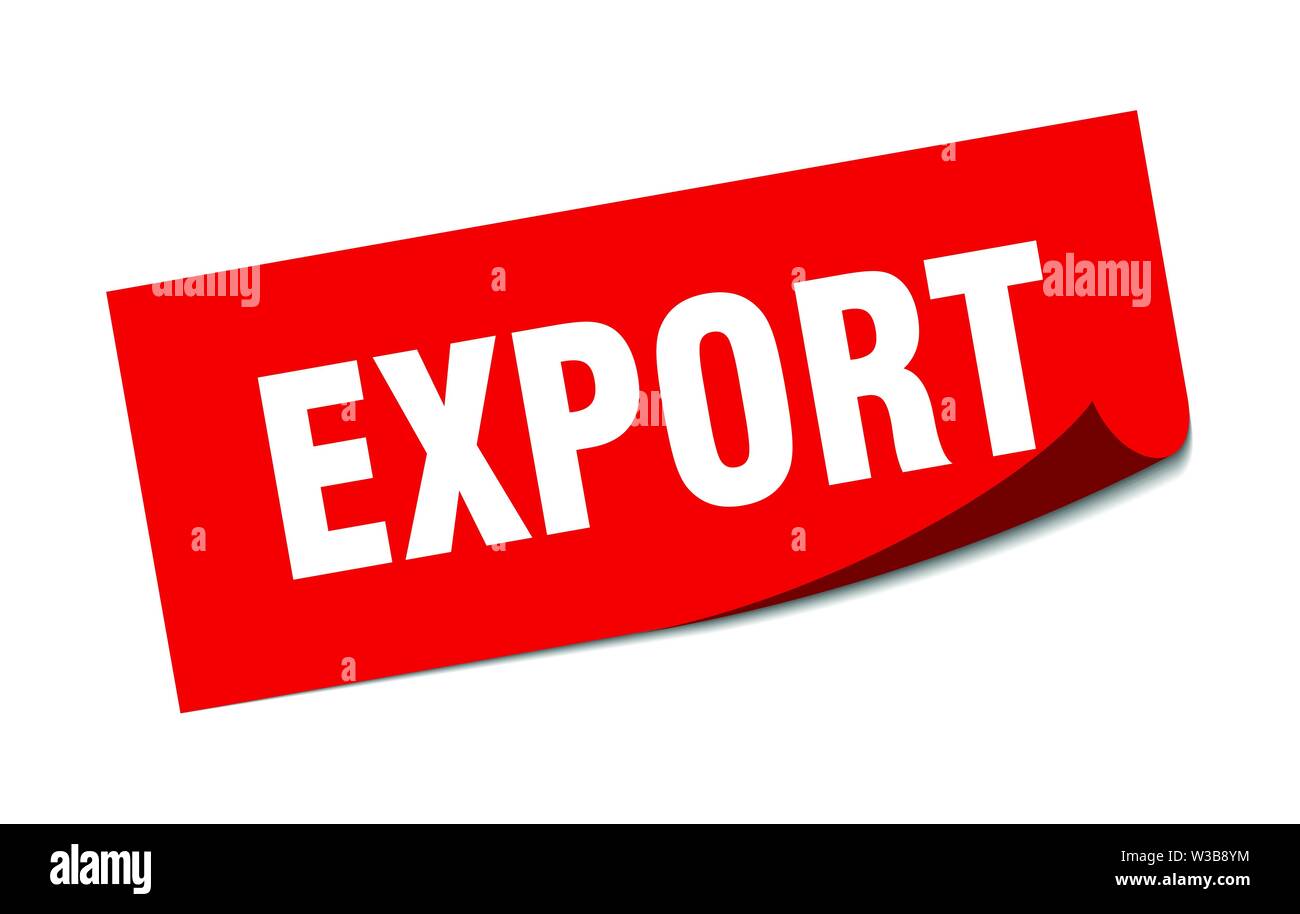 export sticker. export square isolated sign. export Stock Vector Image ...