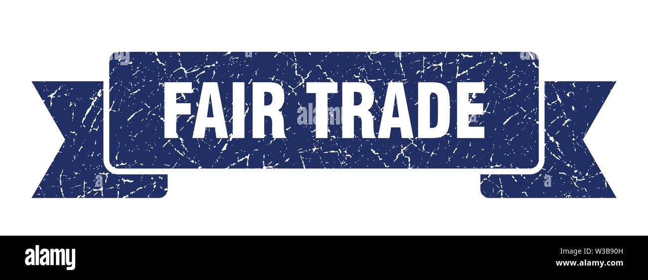 fair trade grunge ribbon. fair trade sign. fair trade banner Stock ...