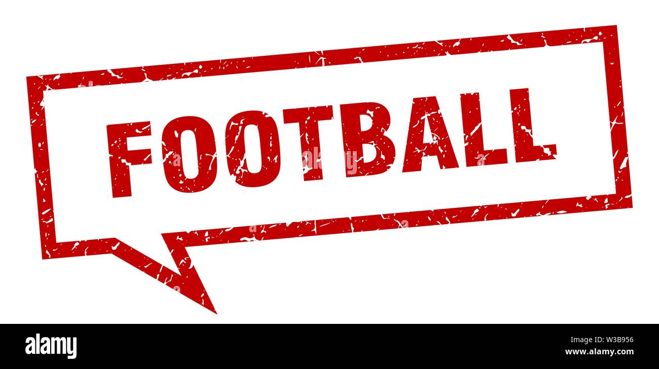 football sign. football square speech bubble. football Stock Vector ...