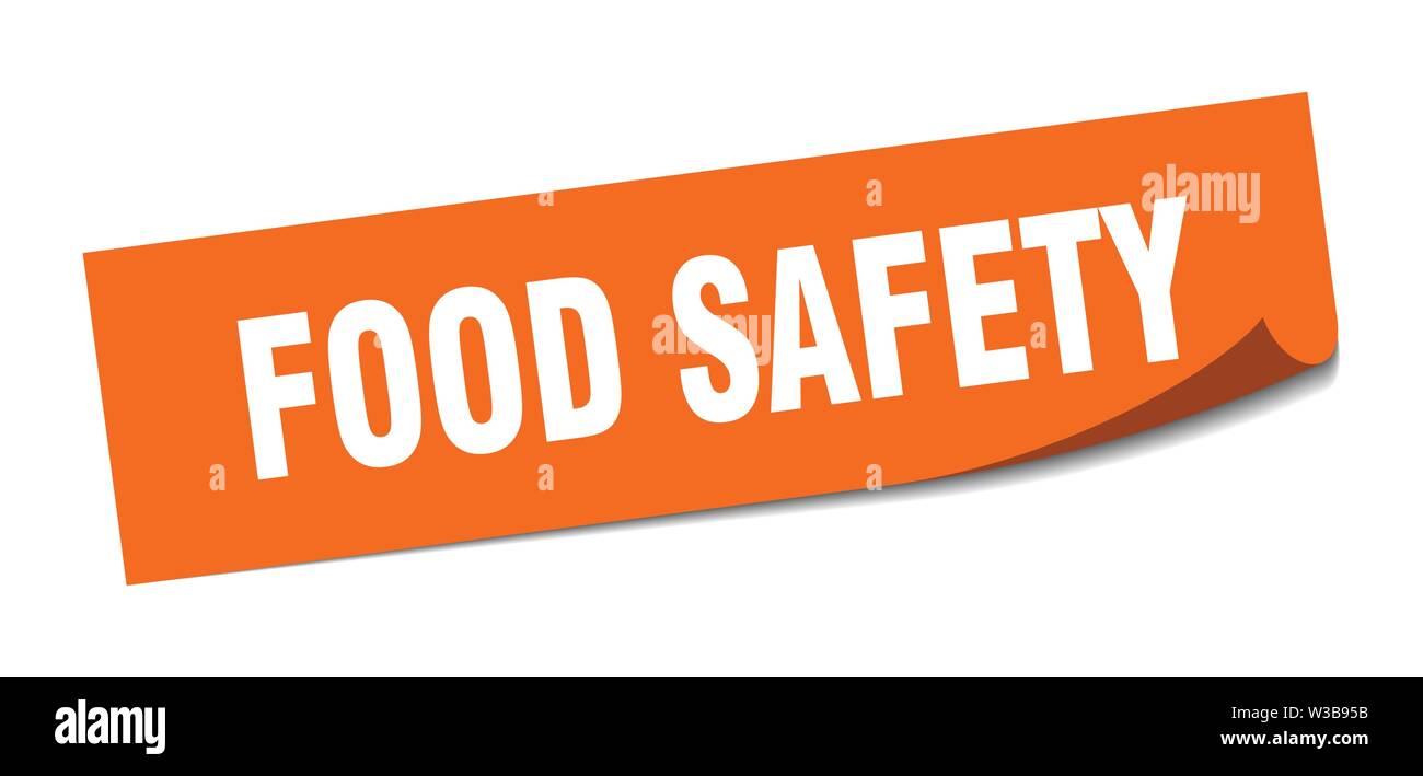 food safety sticker. food safety square isolated sign. food safety ...