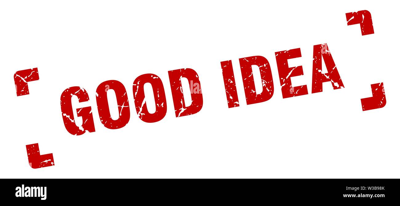 good idea stamp. good idea square grunge sign. good idea Stock Vector ...