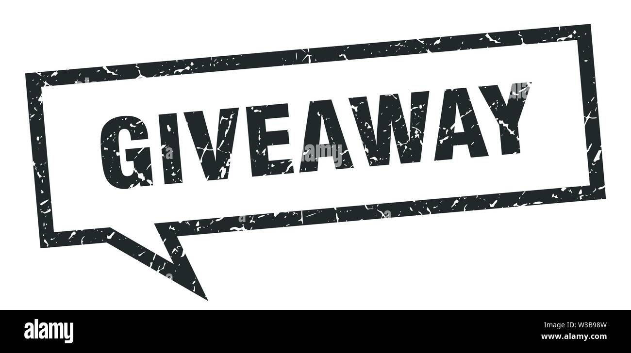giveaway sign. giveaway square speech bubble. giveaway Stock Vector ...