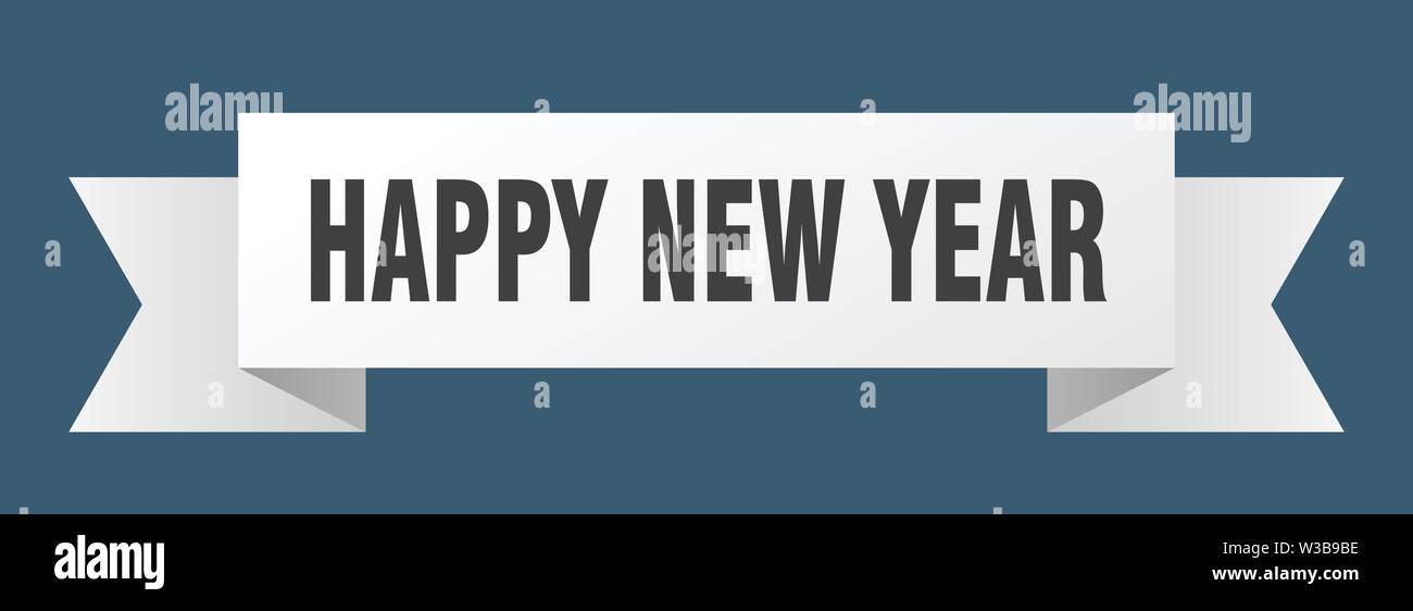happy new year ribbon. happy new year isolated sign. happy new year ...