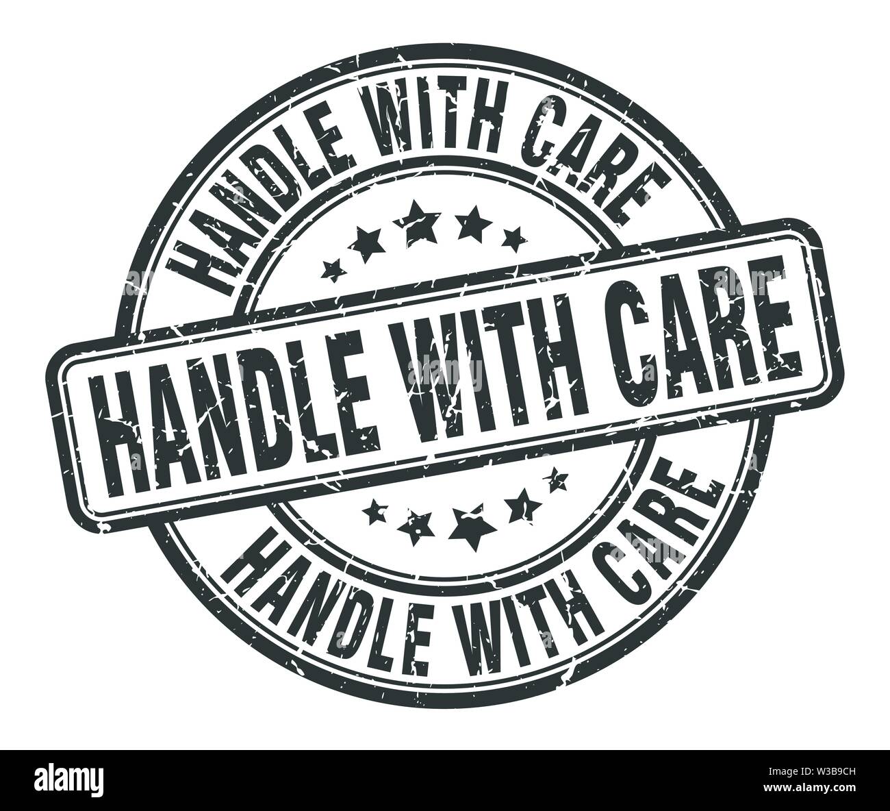 handle with care stamp. handle with care round grunge sign. handle with care Stock Vector Image ...
