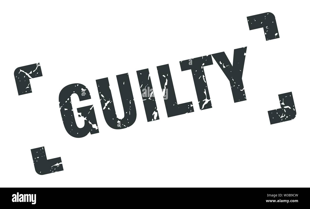 guilty stamp. guilty square grunge sign. guilty Stock Vector Image ...