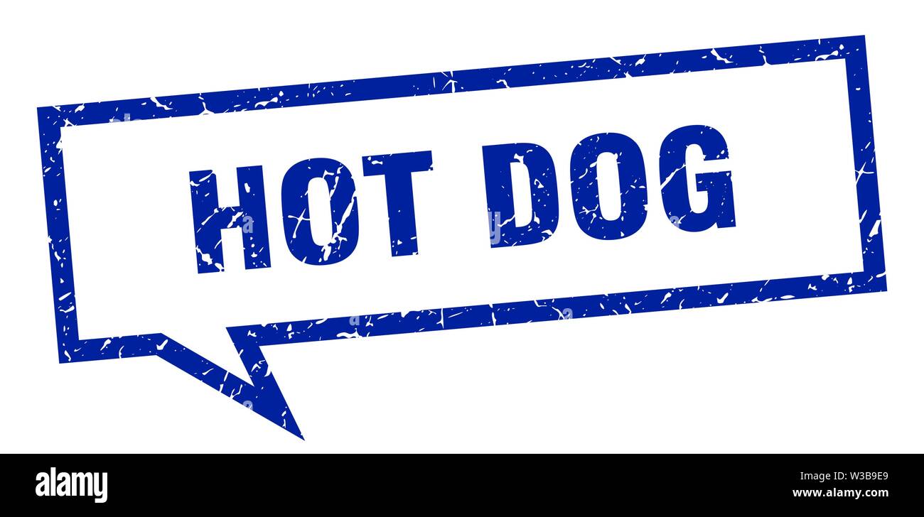 hot dog sign. hot dog square speech bubble. hot dog Stock Vector Image ...
