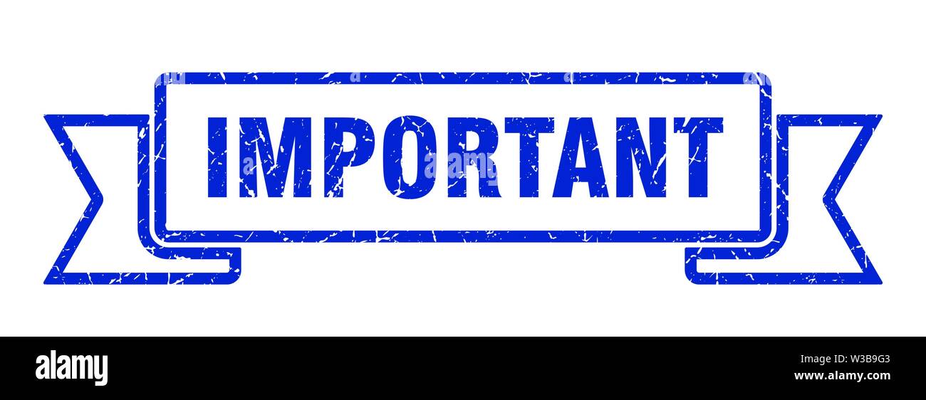 important grunge ribbon. important sign. important banner Stock Vector ...