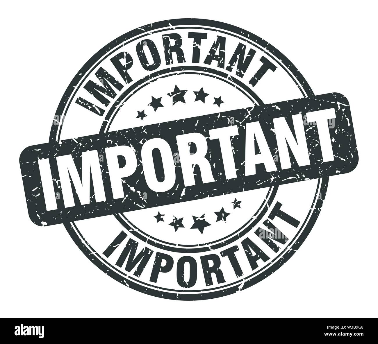 important stamp. important round grunge sign. important Stock Vector ...