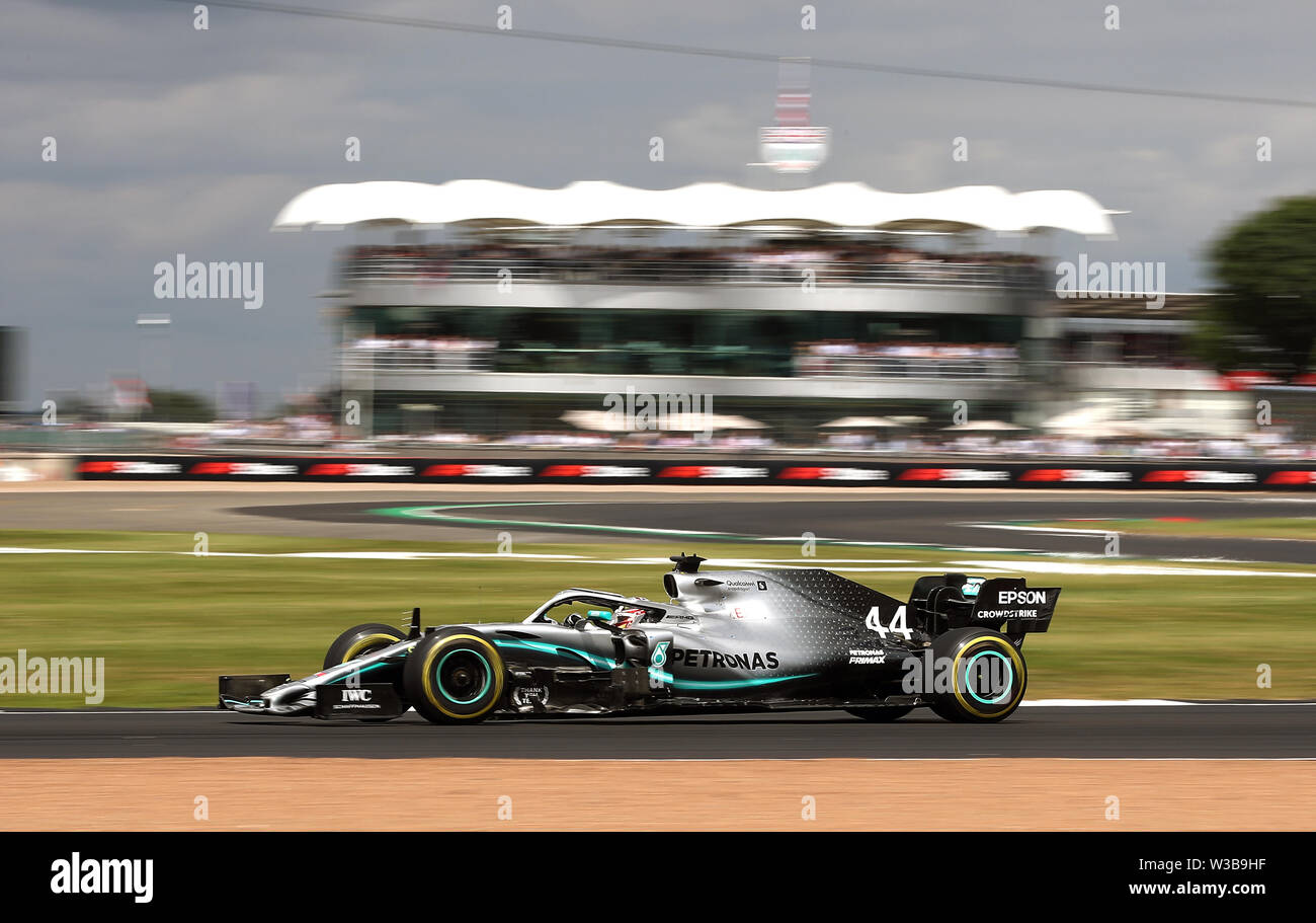 Mercedes driver Lewis Hamilton during the British Grand Prix at ...