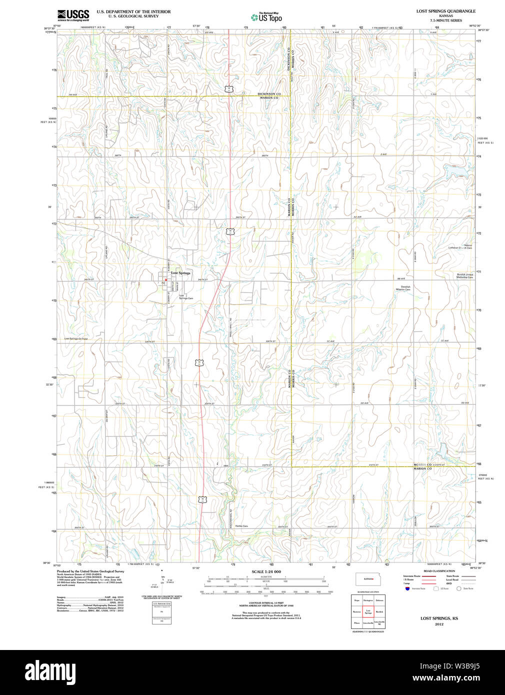 Lost springs map Cut Out Stock Images & Pictures - Alamy