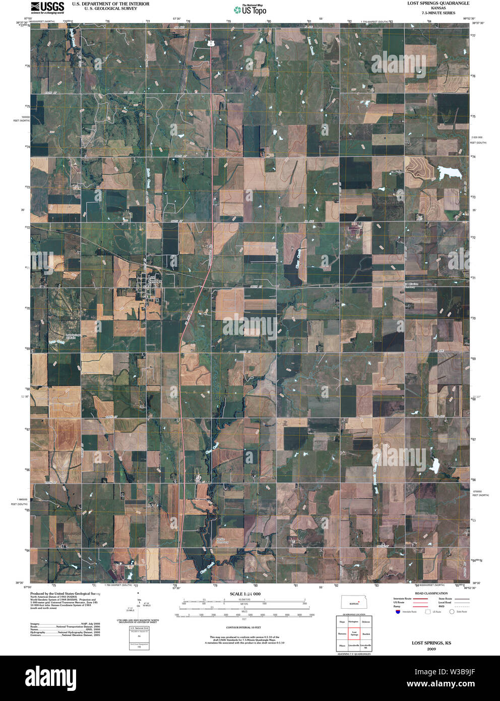 Map of lost springs hi-res stock photography and images - Alamy