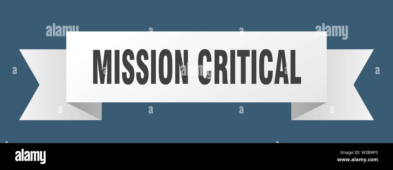 mission critical ribbon. mission critical isolated sign. mission ...