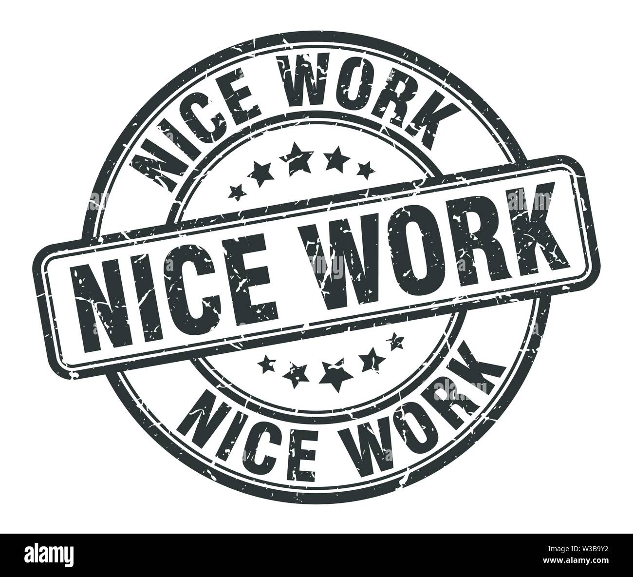 nice work stamp. nice work round grunge sign. nice work Stock Vector ...