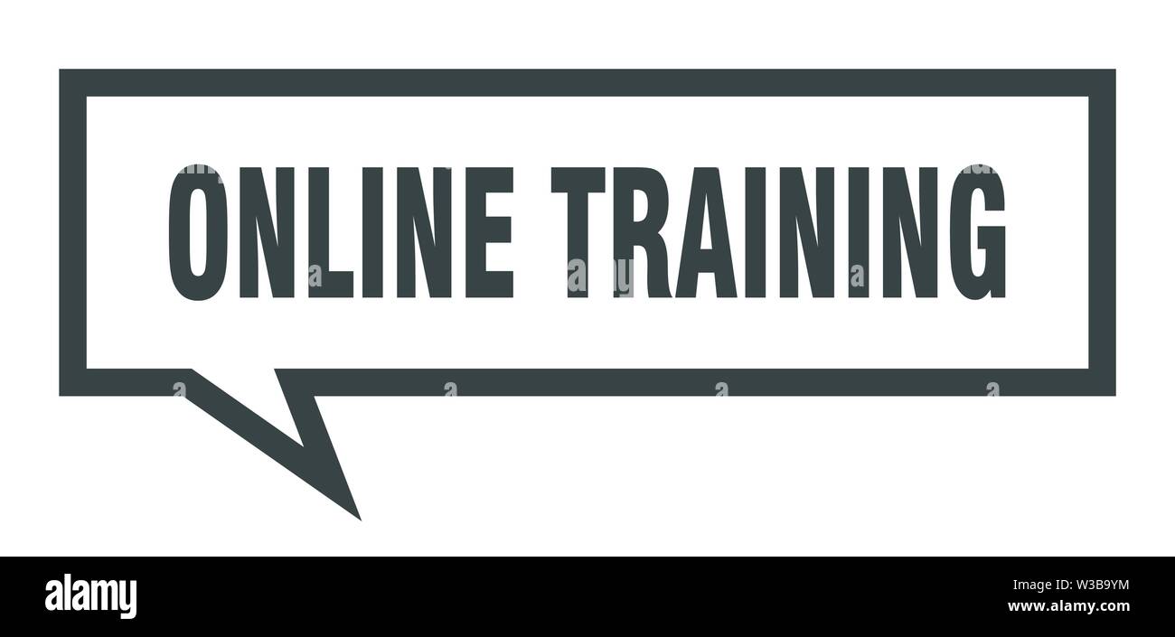 online training sign. online training square speech bubble. online ...