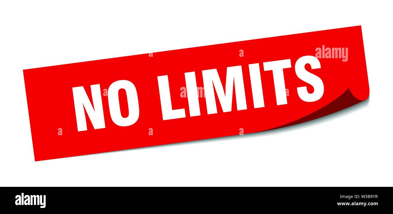no limits sticker. no limits square isolated sign. no limits Stock ...