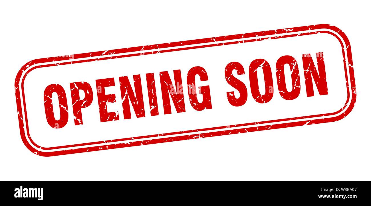 Opening soon red square hi-res stock photography and images - Alamy