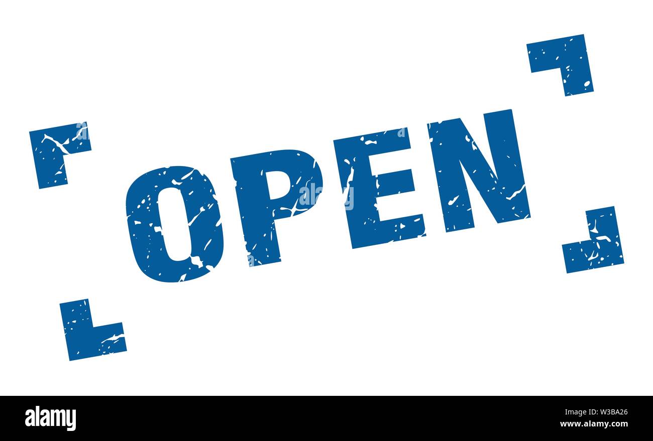 open stamp. open square grunge sign. open Stock Vector Image & Art - Alamy