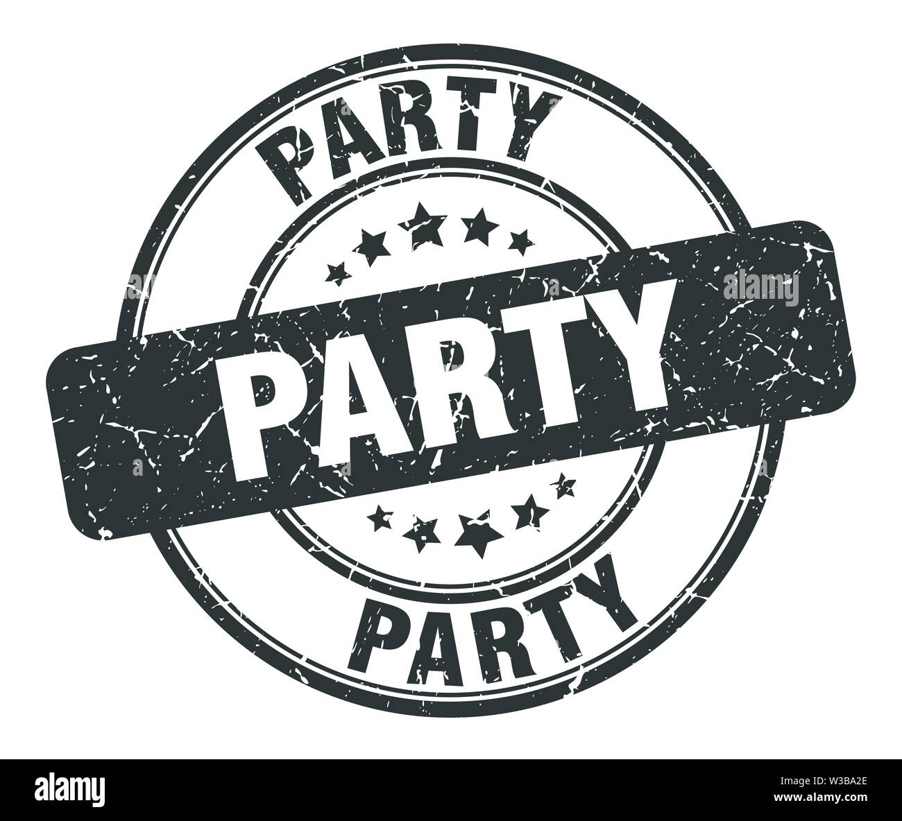 party stamp. party round grunge sign. party Stock Vector Image & Art ...