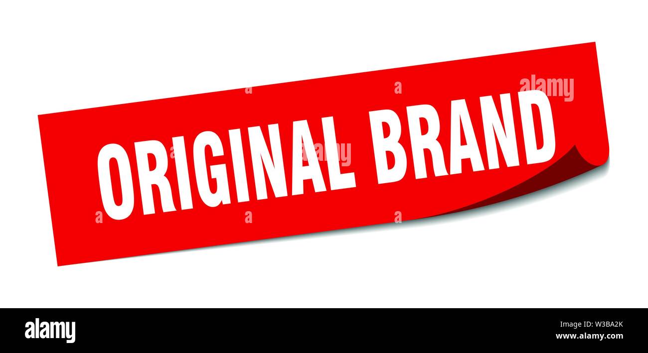 original brand sticker. original brand square isolated sign. original ...