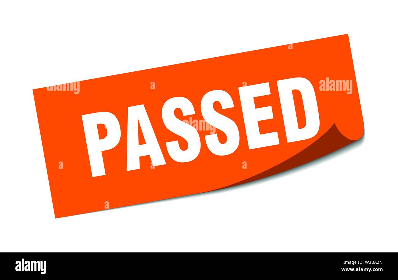 passed sticker. passed square isolated sign. passed Stock Vector Image ...
