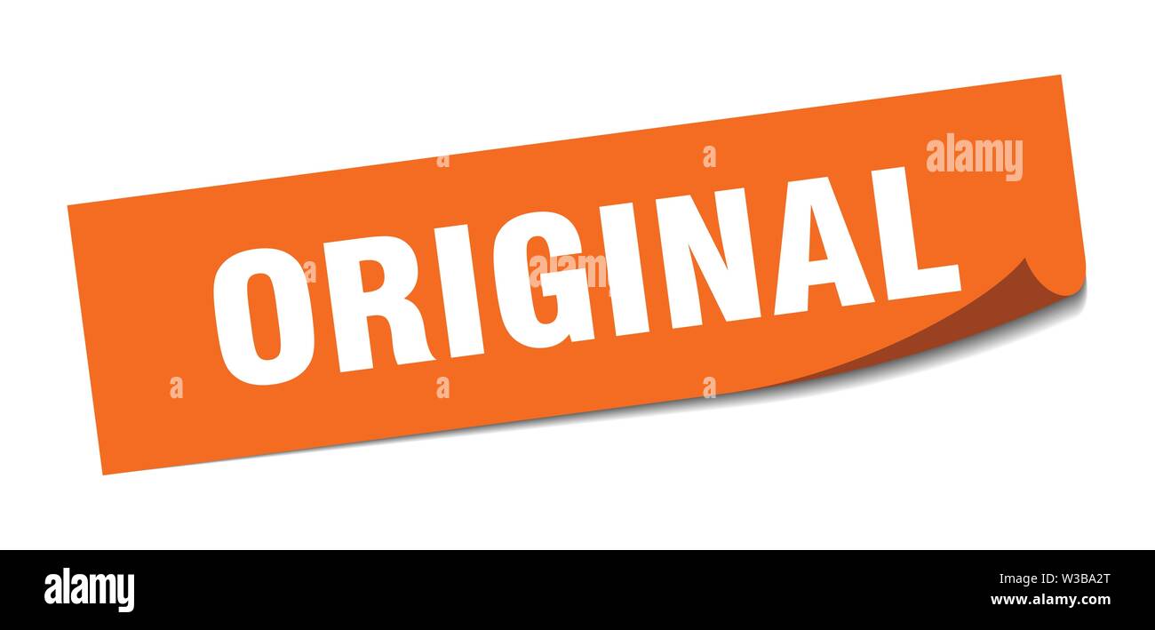 original sticker. original square isolated sign. original Stock Vector ...
